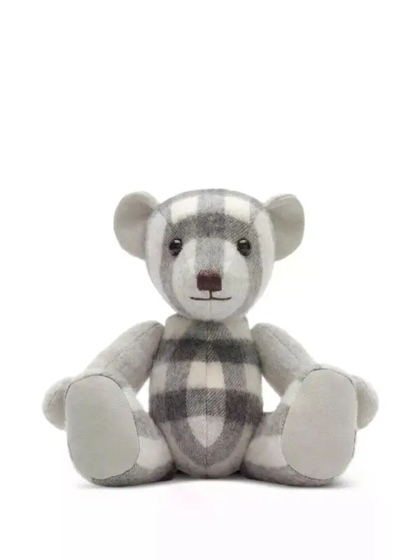 Burberry Check Cashmere Thomas Bear - Grey
