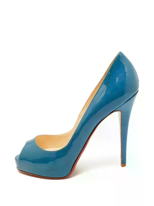 CHRISTIAN LOUBOUTIN Very Privé Peep-toe Pumps - Blue