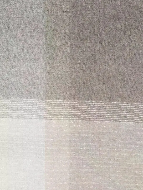 D'ANIELLO Egina Check-pattern Fringed Scarf