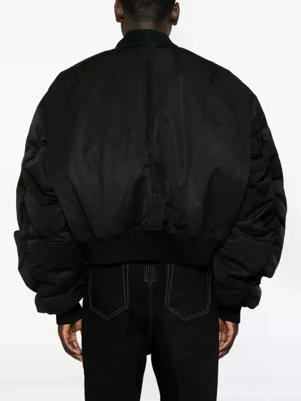 Rick Owens Secchia Flight Ruched-sleeve Bomber Jacket