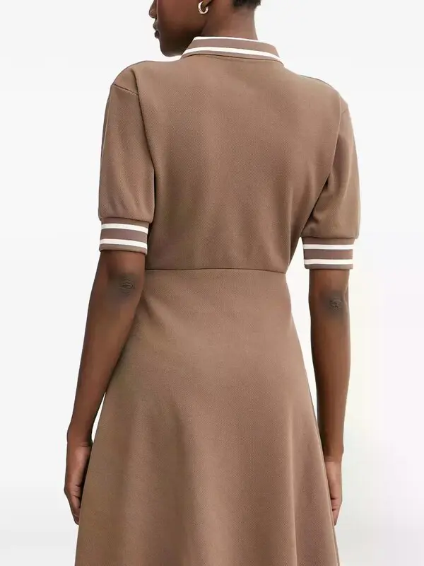 Armani Exchange Zip-fastening Logo-embroidered Midi Dress