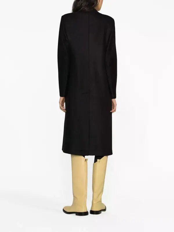 Harris Wharf London Single-breasted Buttoned Wool Coat