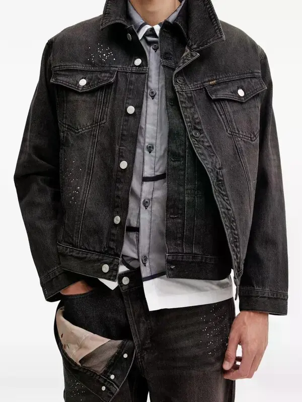Andersson Bell Crystal-embellished Denim Jacket