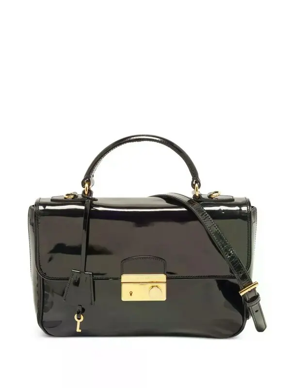 Dior Patent Leather Flap Tote Bag