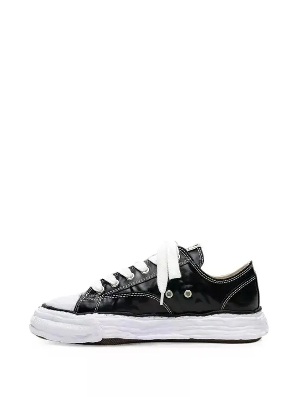 Mihara Yasuhiro Peterson 23 Og Sole Wrinkled Leather Low-top Sneakers - Black