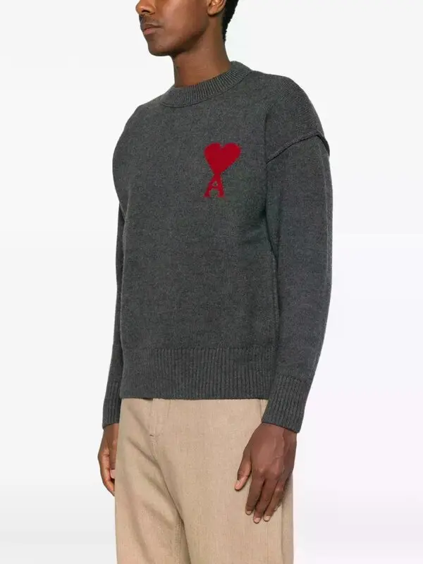 AMI Paris De Coeur Crew-neck Sweater
