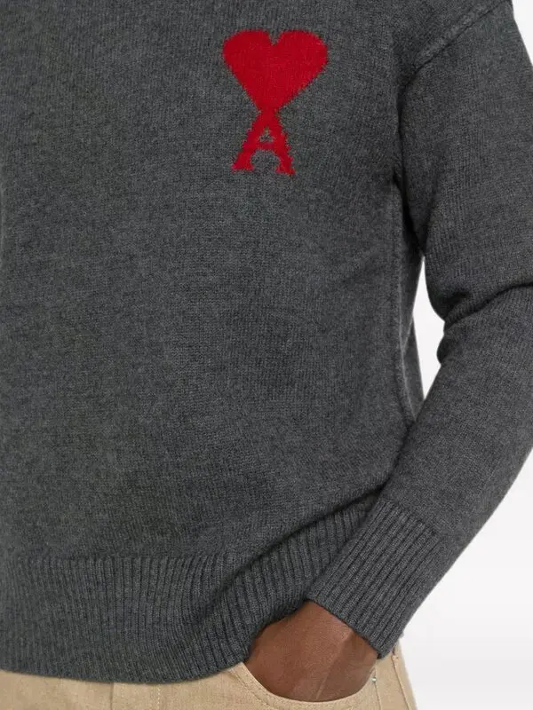 AMI Paris De Coeur Crew-neck Sweater