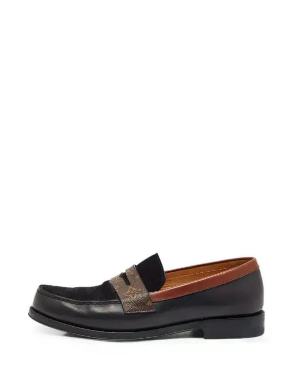 LOUIS VUITTON Sorbonne Monogram Penny-slot Loafers