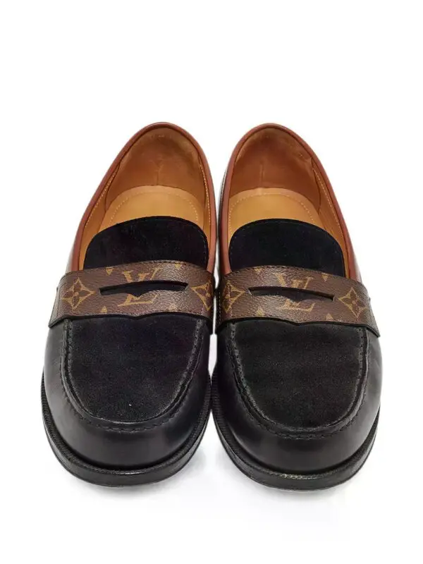 LOUIS VUITTON Sorbonne Monogram Penny-slot Loafers