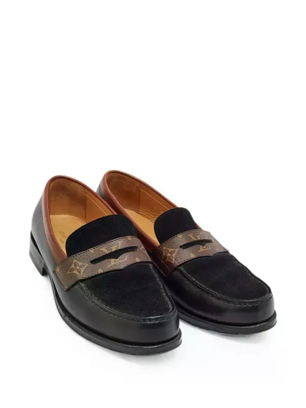 LOUIS VUITTON Sorbonne Monogram Penny-slot Loafers