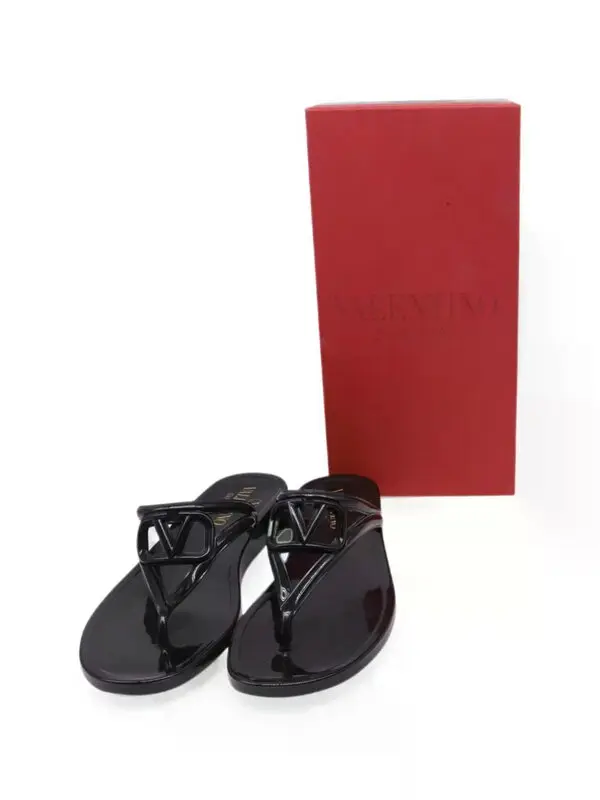 Valentino Garavani Vlogo Thong Sandals - Black