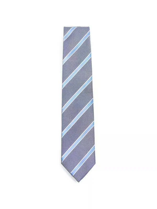 SAPIO Striped Textured Neck Tie - Blue
