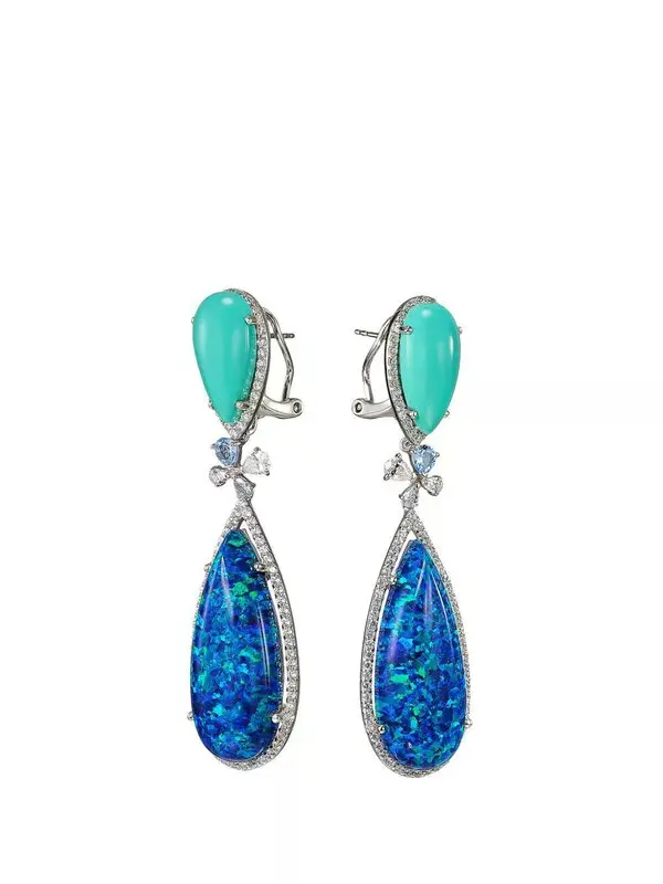ANABELA CHAN Opal Papillon Multi-stones Earrings