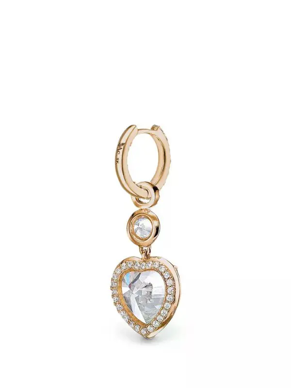 ANABELA CHAN Large Heart Diamond Hoop Earrings