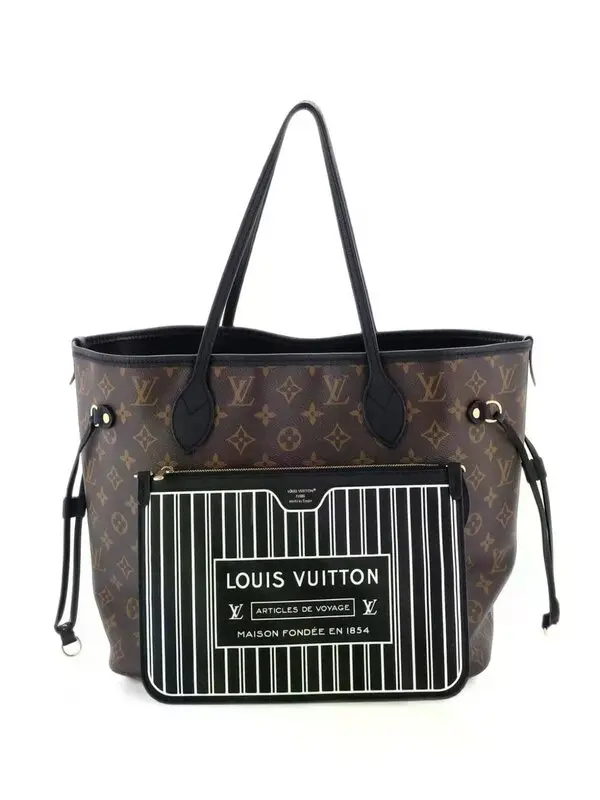 LOUIS VUITTON Neverfull Inside Out Monogram Canvas And Leather Mm Tote Bag - Black