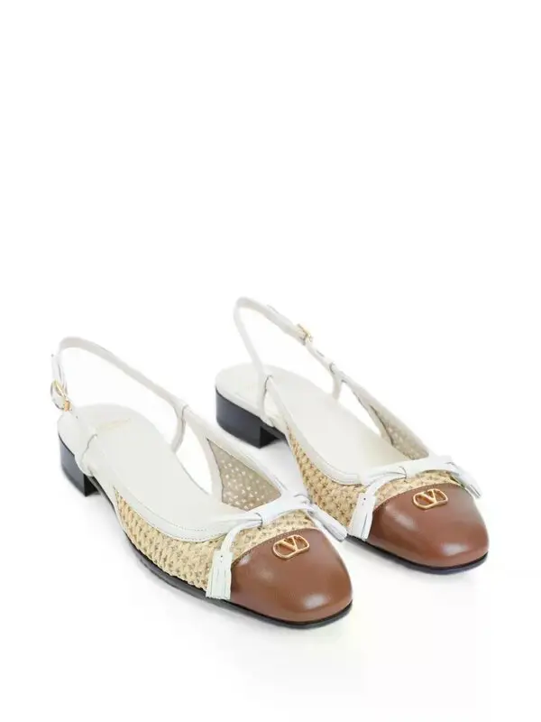 Valentino Garavani Vlogo Signature Woven Flat Pumps