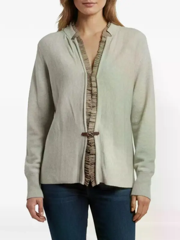 Giorgio Armani Plissé-trim Cardigan - Neutrals