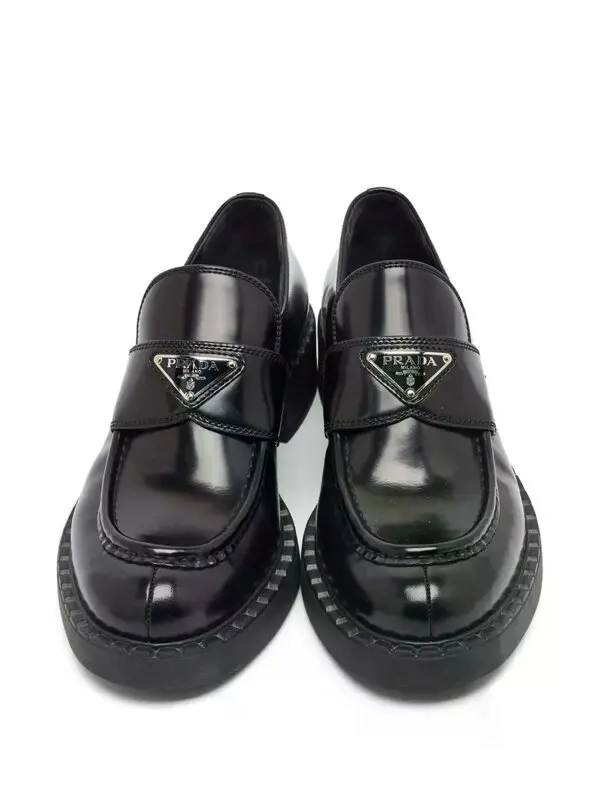 Prada Triangle Logo-plaque Penny Loafers