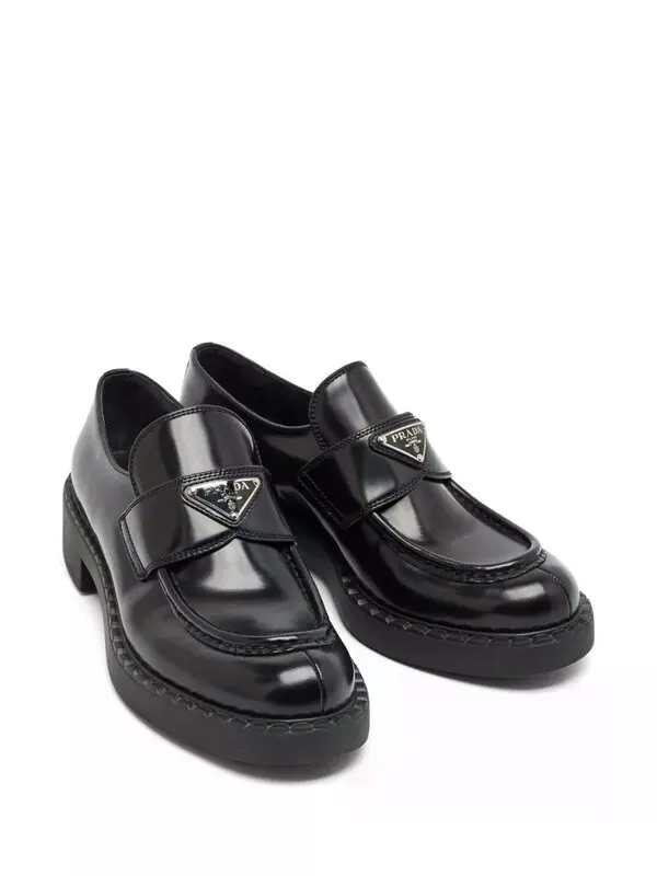 Prada Triangle Logo-plaque Penny Loafers