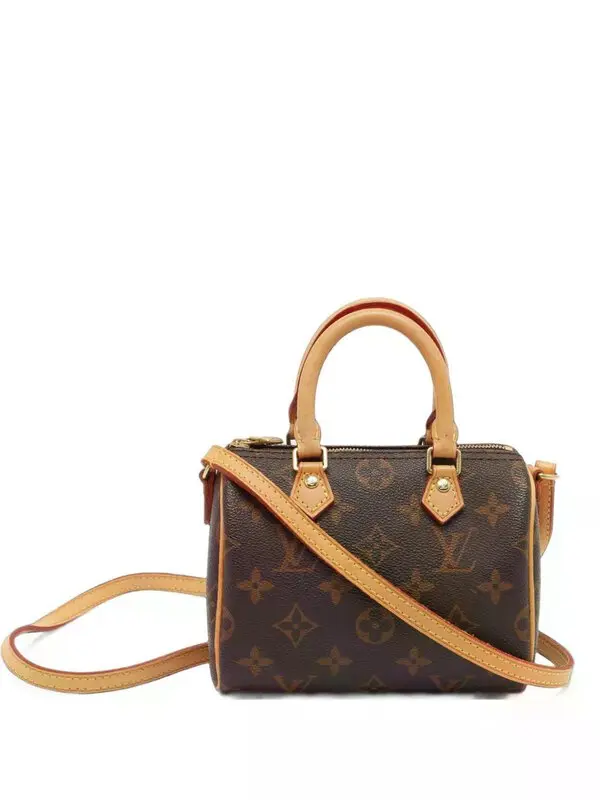 LOUIS VUITTON 2020 Nano Speedy Monogram Canvas Handbag