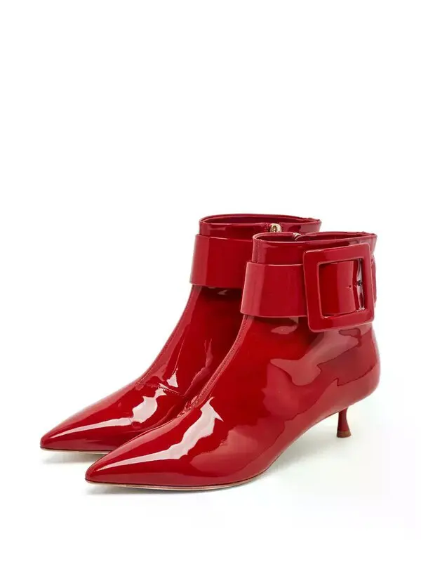 ROGER VIVIER Patent Leather Ankle Boots