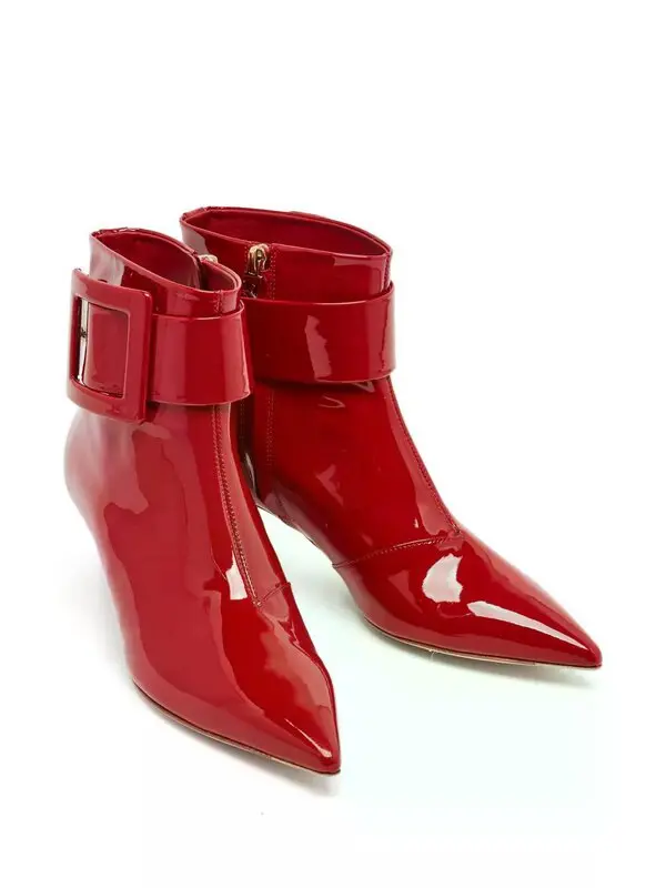 ROGER VIVIER Patent Leather Ankle Boots