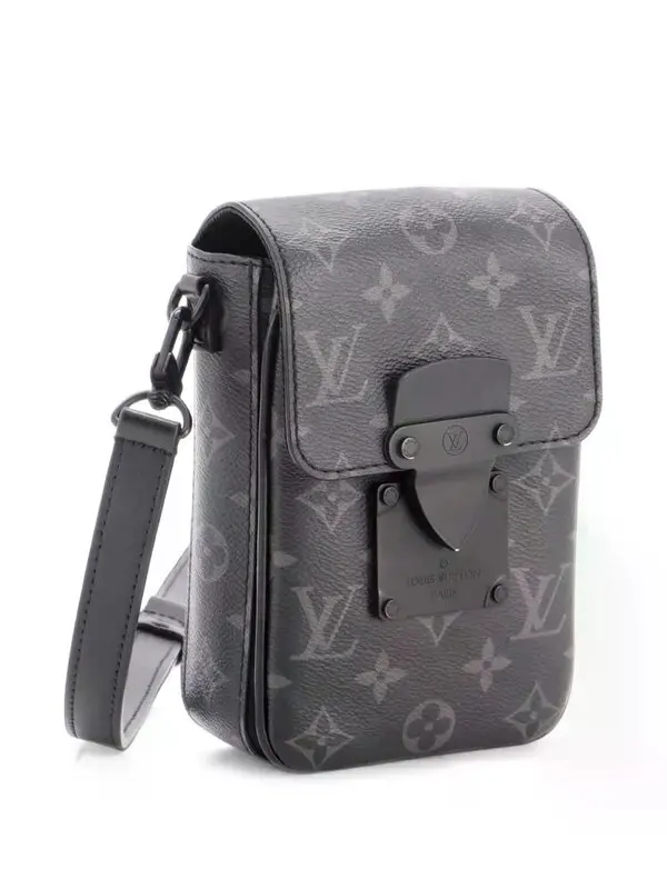 LOUIS VUITTON S Lock Vertical Wearable Wallet Monogram Eclipse Canvas Crossbody Bag