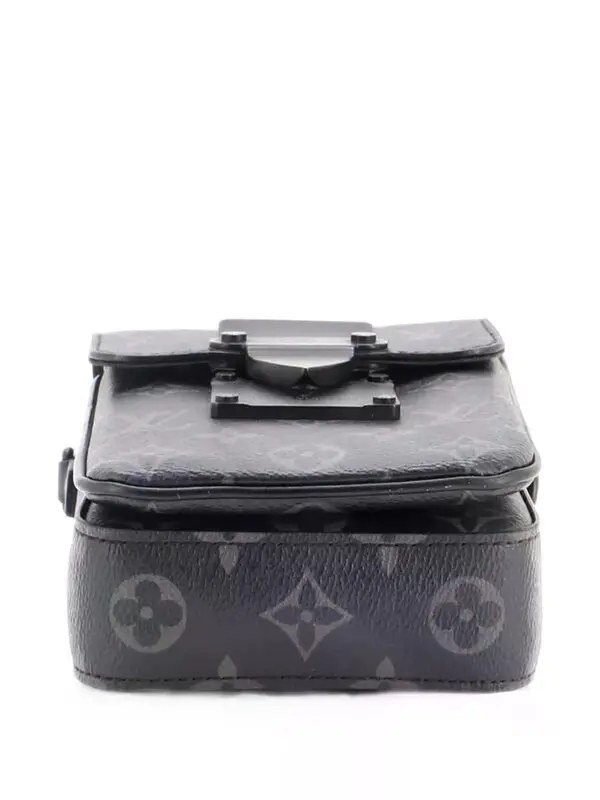 LOUIS VUITTON S Lock Vertical Wearable Wallet Monogram Eclipse Canvas Crossbody Bag