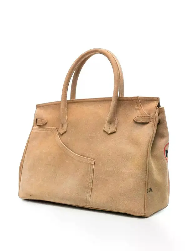 ANOTHER CHANCE Logo-patch Buckled Tote Bag