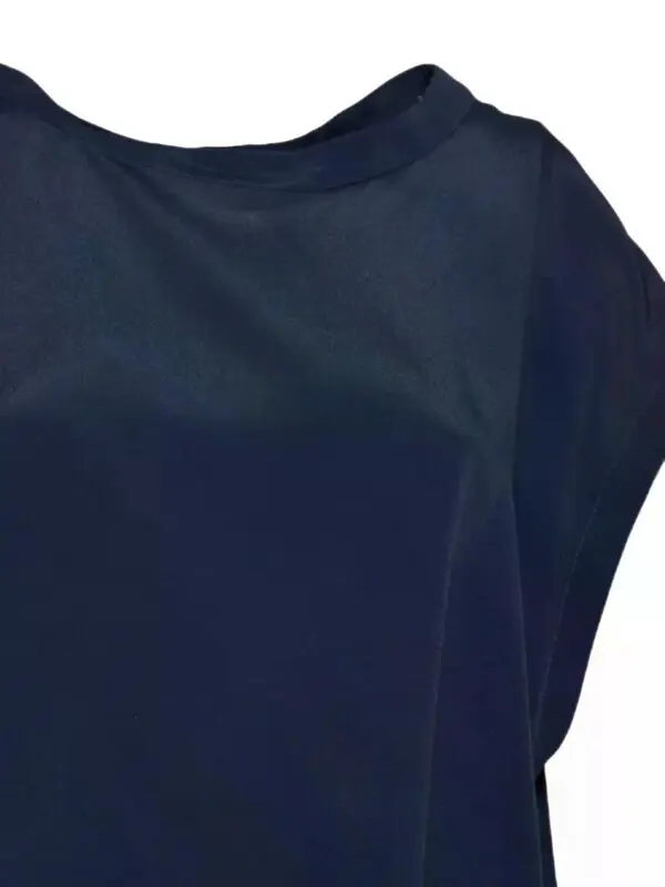 Momoni Cap-sleeve Boat-neck Top