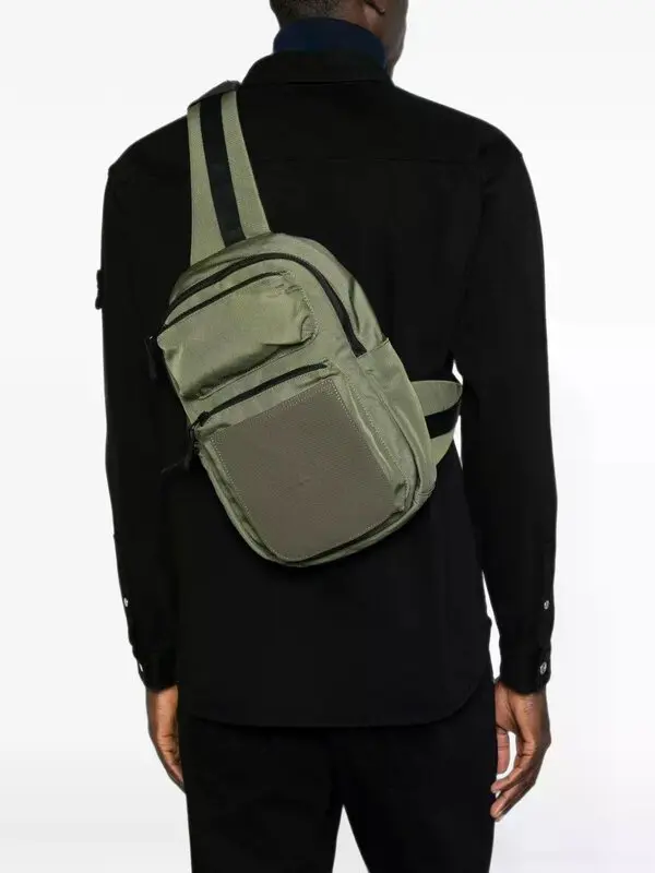 Stone Island Logo-patch Panelled Backpack