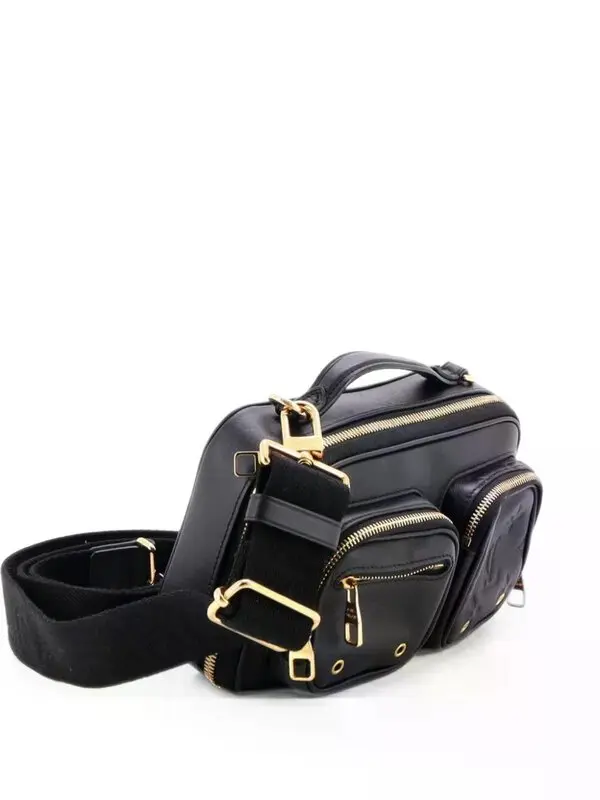 LOUIS VUITTON Utility Calfskin With Embossed Monogram Detail Crossbody Bag - Black