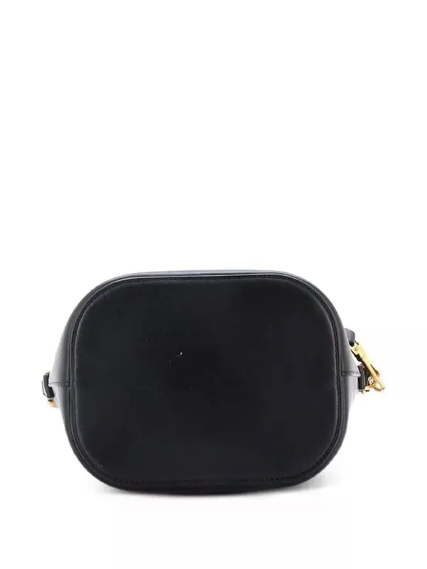 Celine Leather Bucket Bag - Black