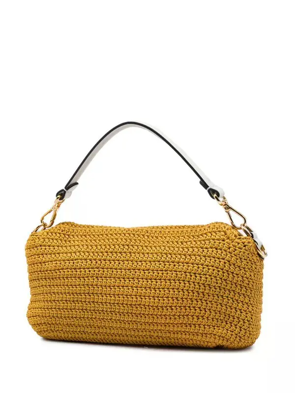 Fendi 2010-2026 Crochet Raffia Baguette Satchel