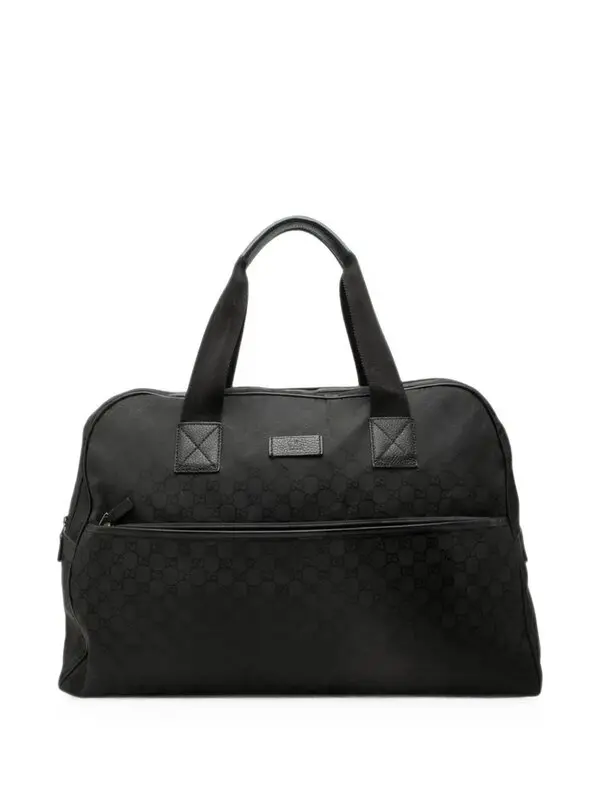 Gucci 2000-2015 Gg Nylon Travel Bag - Black