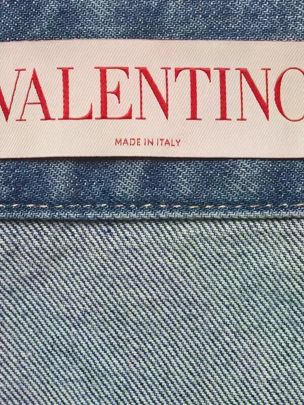 Valentino Garavani Geometric Jacquard Trim A-line Mini Skirt