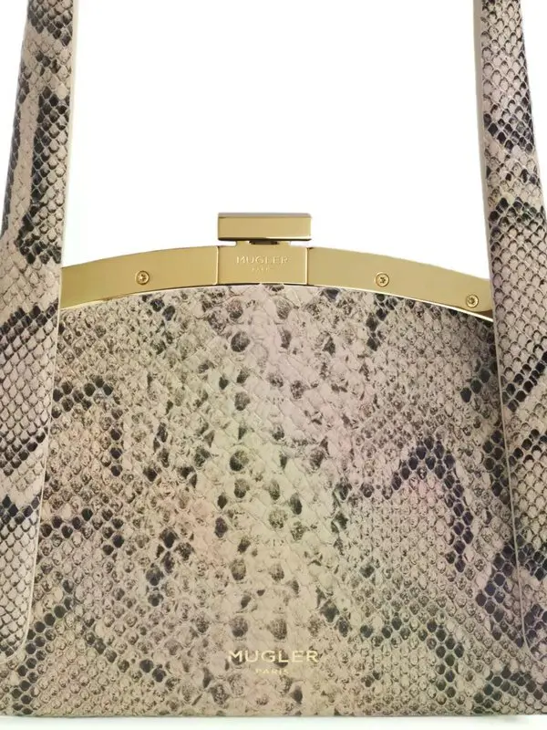 MUGLER Snake Lua Bag - Neutrals