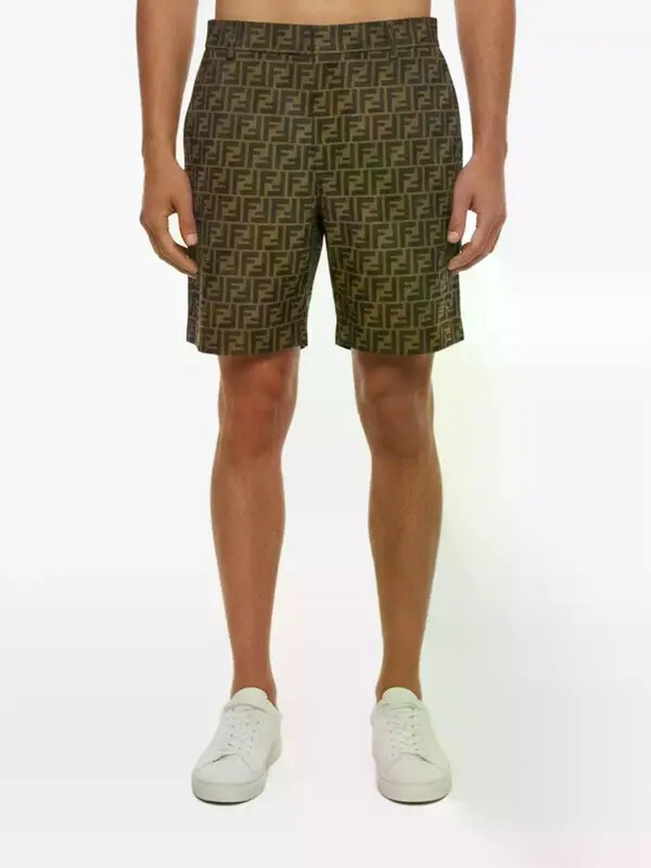 Fendi Ff Monogram Jacquard Shorts
