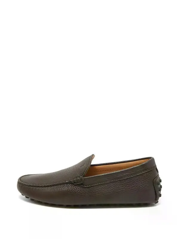 TOD'S Gommino Pebble-sole Loafers - Brown