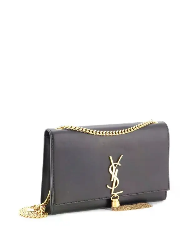 Saint Laurent Classic Monogram Tassel Leather Medium Crossbody Bag