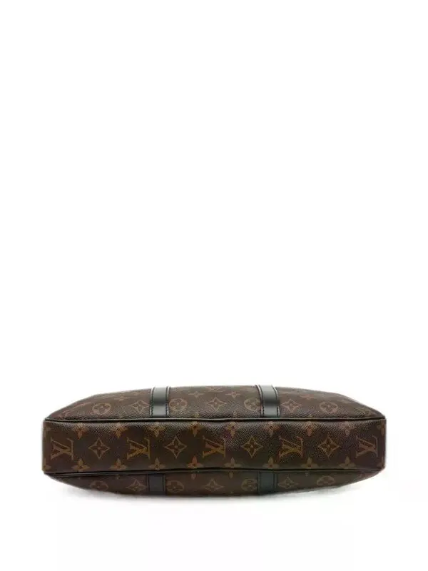 LOUIS VUITTON Monogram Macassar Porte Documents Jour Business Bag