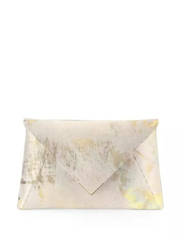 Tyler Ellis Medium Lee Pouchet Metallic-leather Clutch Bags