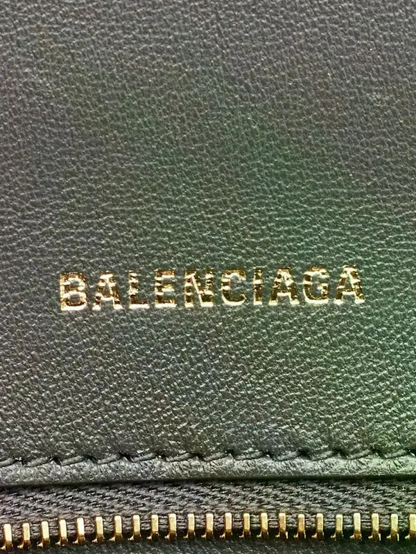 Balenciaga 2023 Hourglass Crocodile-embossed Tote Bag