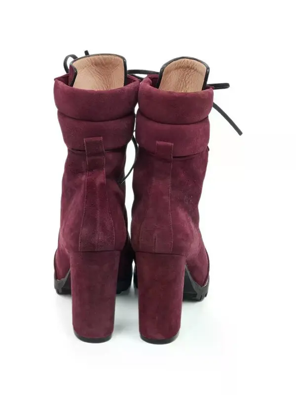 STUART WEITZMAN Lace-up Suede Ankle Boots