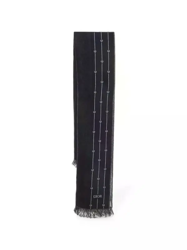 Dior Heart-pattern Scarf - Blue