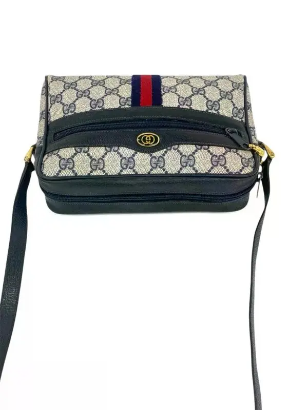 Gucci Gg Supreme Interlocking G Web Crossbody Bag