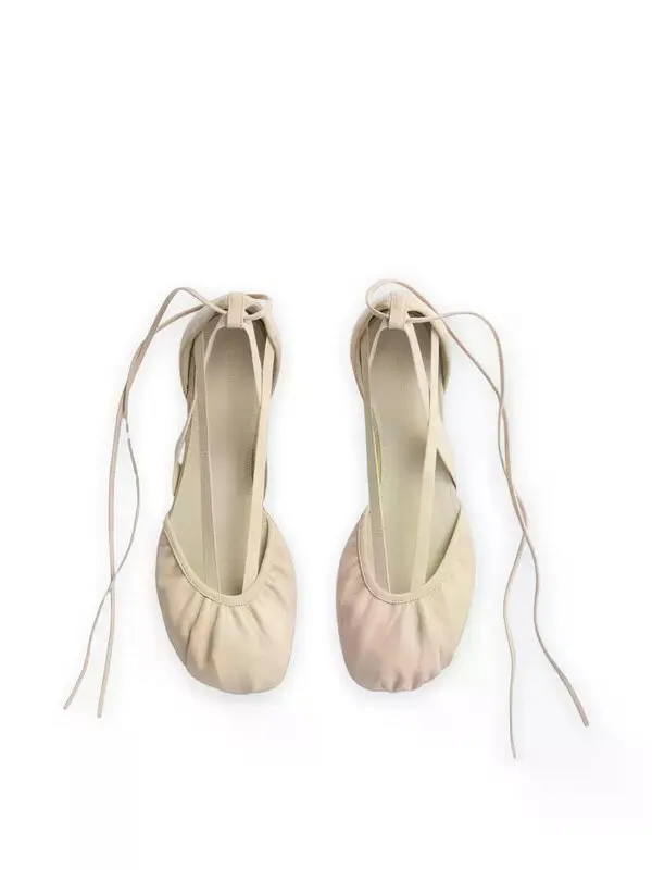 LEMAIRE Flat Ballerinas In Goat Leather - Neutrals
