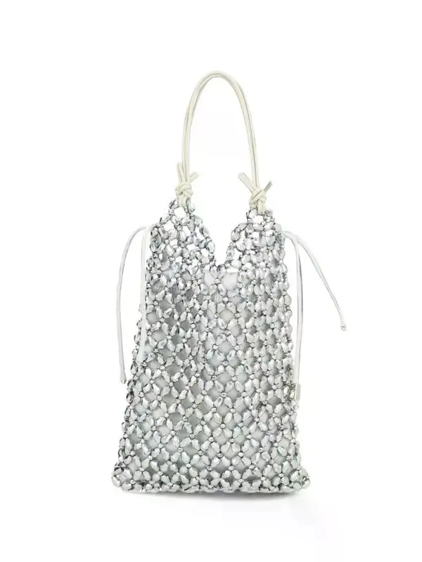 Staud Karla Crystal-embellished Clutch Bag - Silver