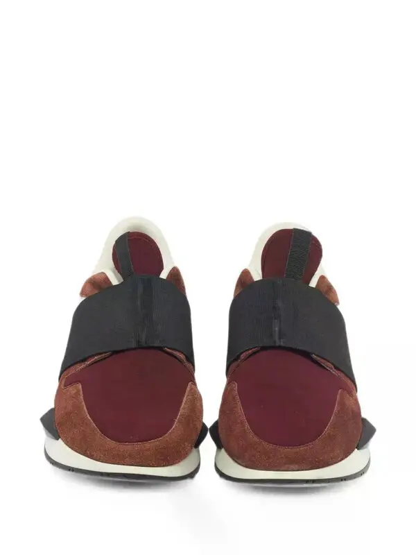 Givenchy Elastic-strap Slip-on Sneakers With Snakeskin-effect Panels - Red