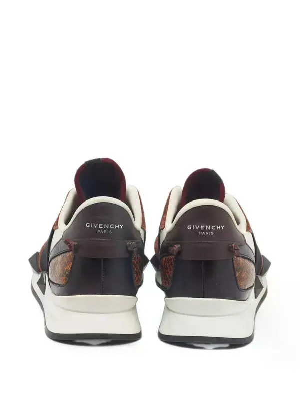 Givenchy Elastic-strap Slip-on Sneakers With Snakeskin-effect Panels - Red